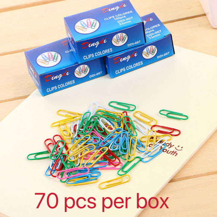 70 pcs colored paper clip storage needle box | Lazada PH