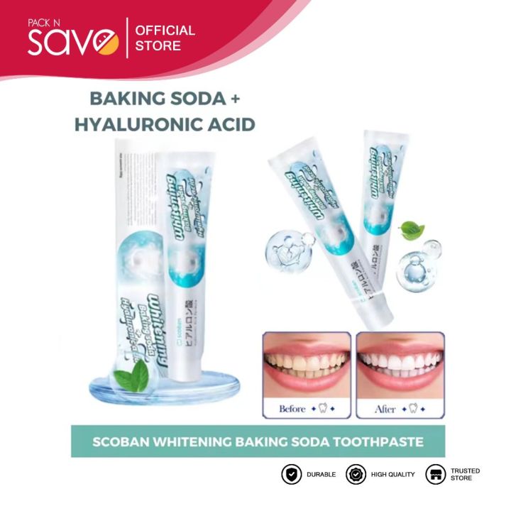 AUTHENTIC SCOBAN Teeth Whitening Toothpaste With Whitening Baking Soda ...