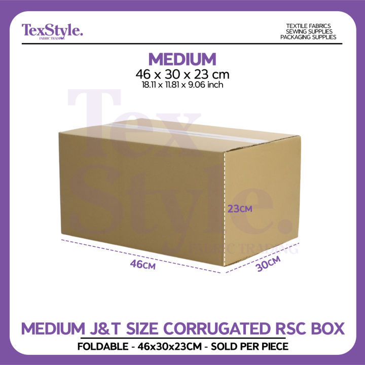 Textstyle J&T Size Corrugated Box Medium (46x30x23CM) - Sold Per Piece ...