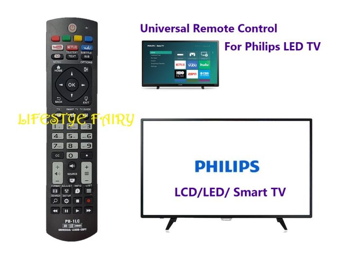UNIVERSAL PHILIPS LED/ LCD / SMART TV REMOTE CONTROL | Lazada
