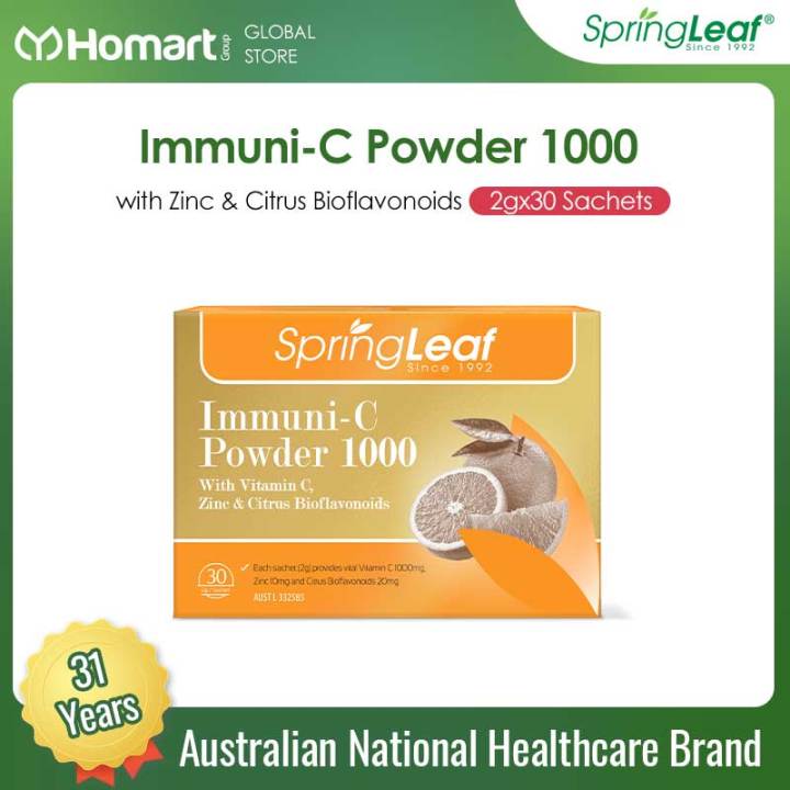 SpringLeaf Vitamin C Powder sachet 2g x 30 per carton - Support healthy ...