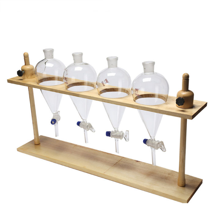 High Quality Wooden Separatory funnel Stand Rack 4 Holes Lab Supplies ...