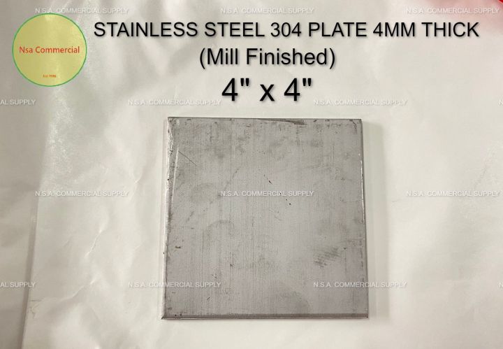 Stainless Steel 304 Plate 4mm Thick 102mmx102mm (4"x4"); 152mmx152mm (6"x6") 1PC | Lazada PH