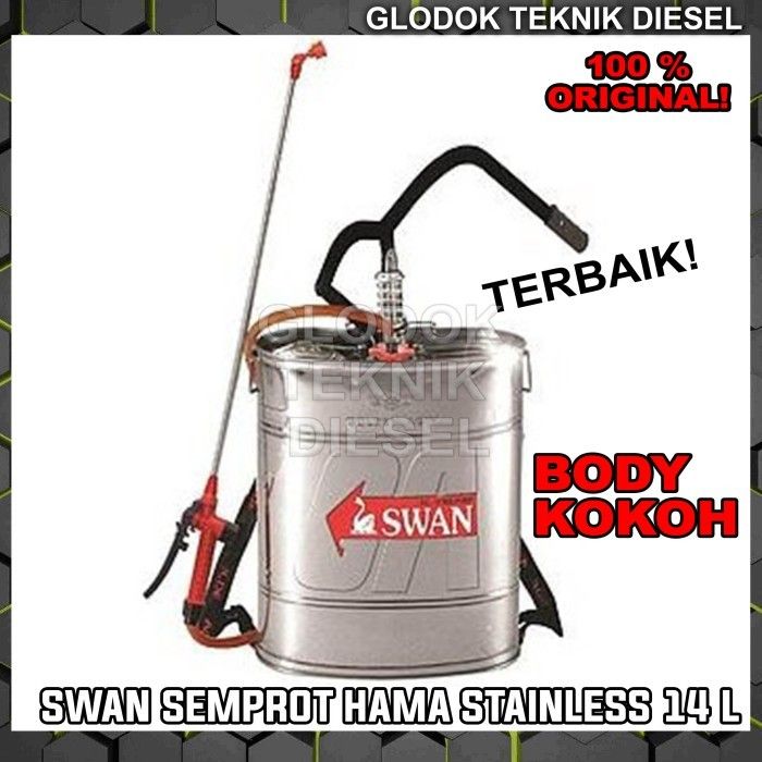 SWAN ALAT SEMPROT SEMPROTAN HAMA SA 14 LITER SPRAYER STAINLESS TERBAIK ...