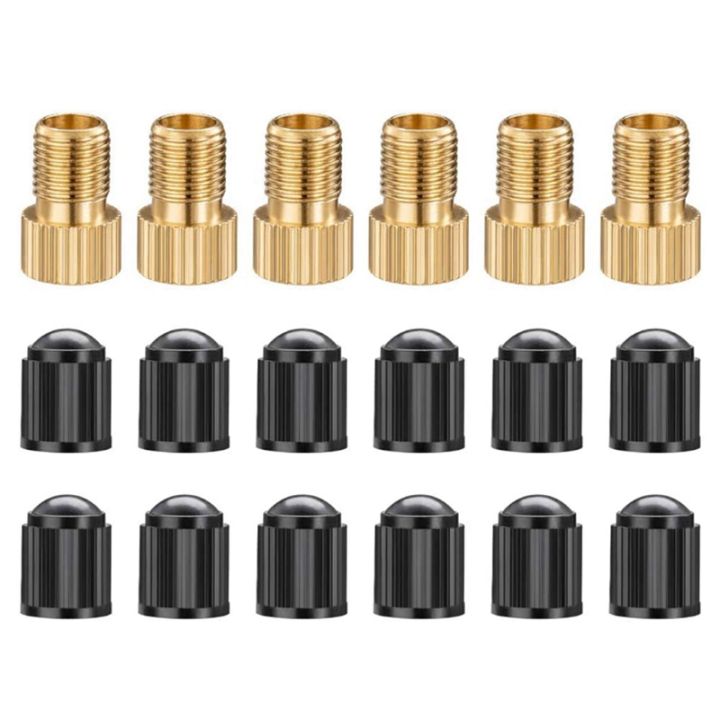 6PCS Presta Valve Adaptors, Convert Presta to Schrader Adapter for Bike ...