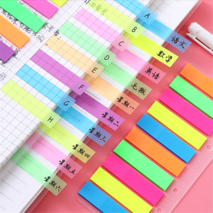 5pcs/set PET Transparent Sticky Note Stationery Day Candy Color ...