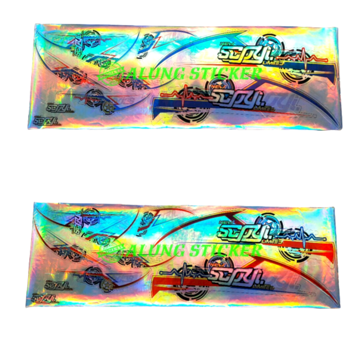 STIKER STRIPING LIS LES BODY MOTOR HONDA SCOOPY VARIASI HOLOGRAM ...