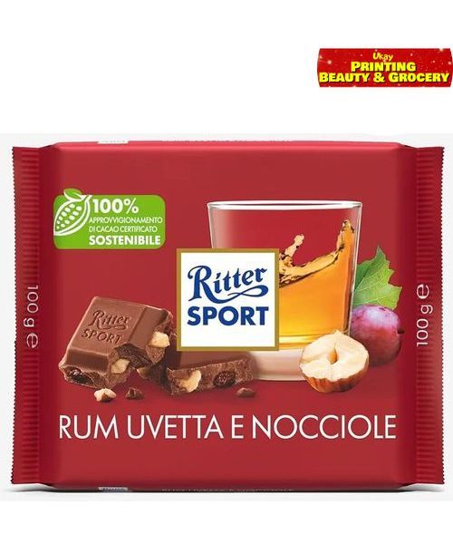 Ritter Sport Rum Raisins Hazelnuts 100g Nutty Treat Filipino Favorite ...