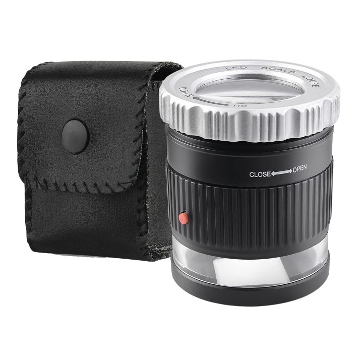 tahdvbdjdk 30X Handheld Magnifying Glass with Scale LED UV Light ...