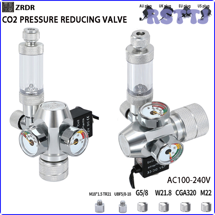 RSTTJ 2024 DIY Aquarium CO2 Regulator Electromagnetic Valve Bubble Counter CO2 Control System ...