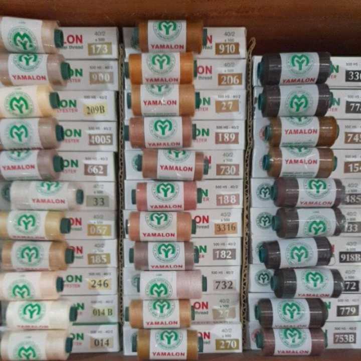 [2/6] Benang Jahit Yamalon 500 yard | 1 LUSIN 1 WARNA - Coklat | Lazada ...
