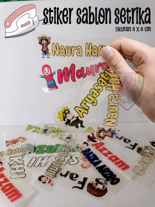 Sticker Iron Stiker Sablon Baju|Kaos|Kain Setrika sablon Baju DTF ...