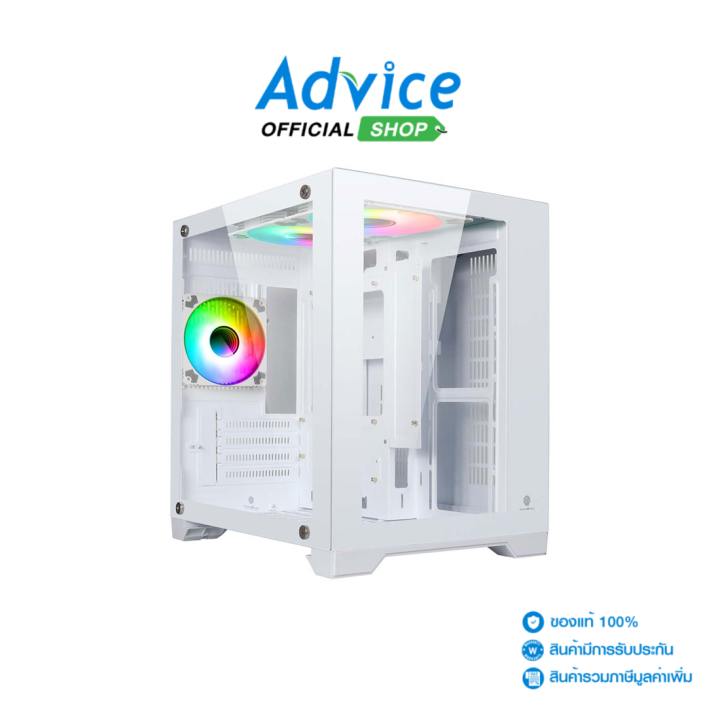 mATX CASE (NP) TSUNAMI MINI VISION 1264*3 WW GAMING (WHITE) | Lazada.co.th