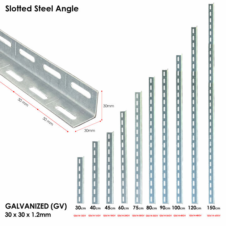 Galvanized Oval Hole Slotted Steel Angle Bar QS614 for DIY Storage ...