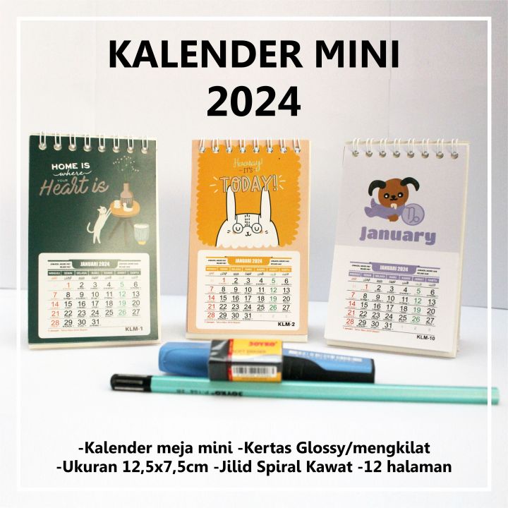 KALENDER MEJA MINI- Kalender meja aesthetic - desk calendar | Lazada ...