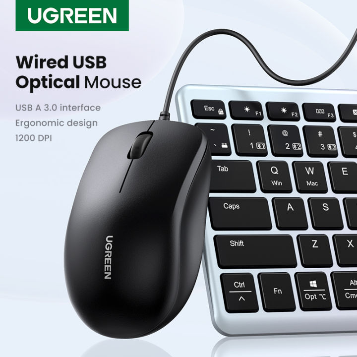 UGREEN Mouse Wired Mouse 1200DPI for MacBook Tablet Laptop 90789 ...