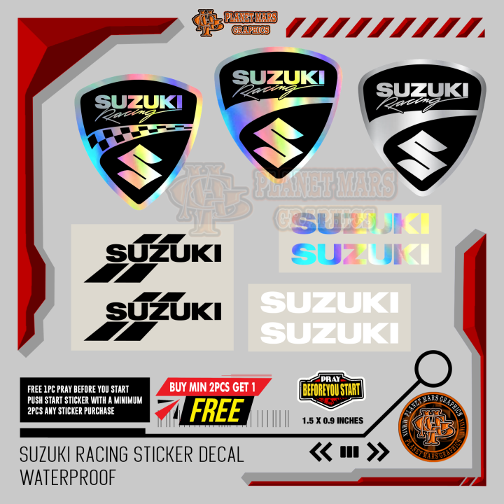 Suzuki Racing waterproof vinyl sticker | Lazada PH