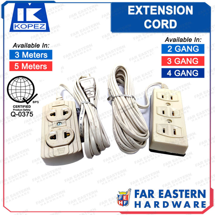 KOPEZ Extension Cord Electrical Outlet Socket Flat | Universal 2 3 4 ...