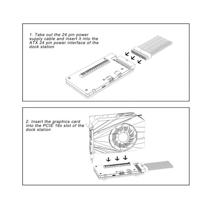 GPU Docking Station External Graphics Card Dock ATX24Pin Interface with ...