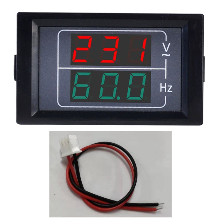 Digital AC Voltmeter Panel AC50-500V Frequency Counter 10.0-99.9 HZ LED ...