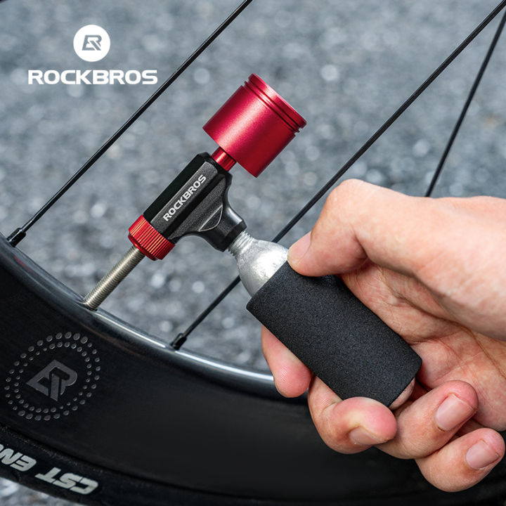 ROCKBROS CO2 Gas Nozzle AV/FV Aluminum Bicycle Quick Inflation Nozzle ...