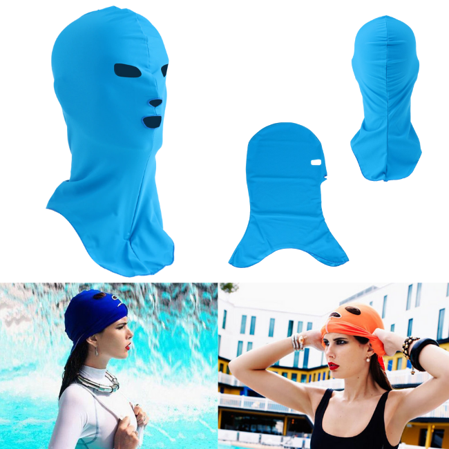 BISA COD - Penutup Wajah Renang Facekini Topi Topeng Renang Full Face ...