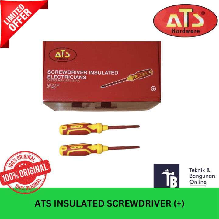 ATS Obeng Elektrik 4 Inch (+) / Obeng Listrik 4" Plus 4 ...