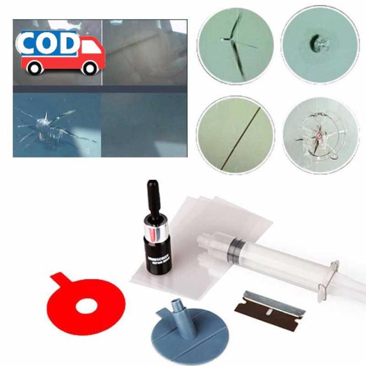 Alat Perbaikan Reparasi Kaca Mobil Retak Windshield Repair Kit | Lazada ...