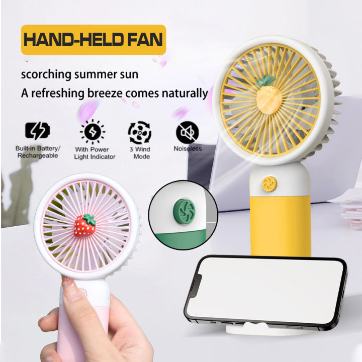 USB mini Fan Rechargeable For Mobile Phone Stand Small Fan Handheld Usb ...