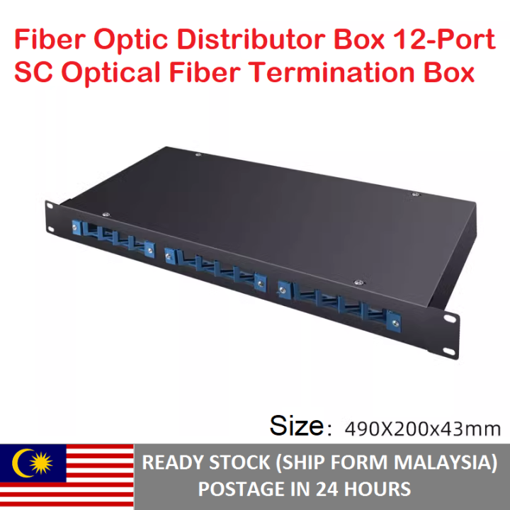 Fiber Optic Distributor box 12-Port SC Optical Fiber Termination Box FC ...