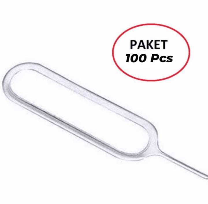 PAKET 100 Pcs SIM EJECTOR Jarum Pin Tusukan SIM Card HP Pembuka Sim ...