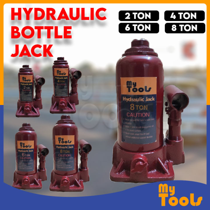 2,4,6,10Ton Heavy Duty Hydraulic Bottle Jack Lifting Stand Emergency Vehicle Tool/Jek Hydraulic ...