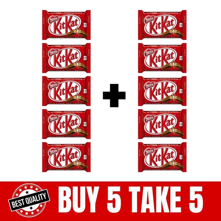 [BUY 5 TAKE 5] KitKat 4 Finger Milk Chocolate Bar 41. 5g | Lazada PH