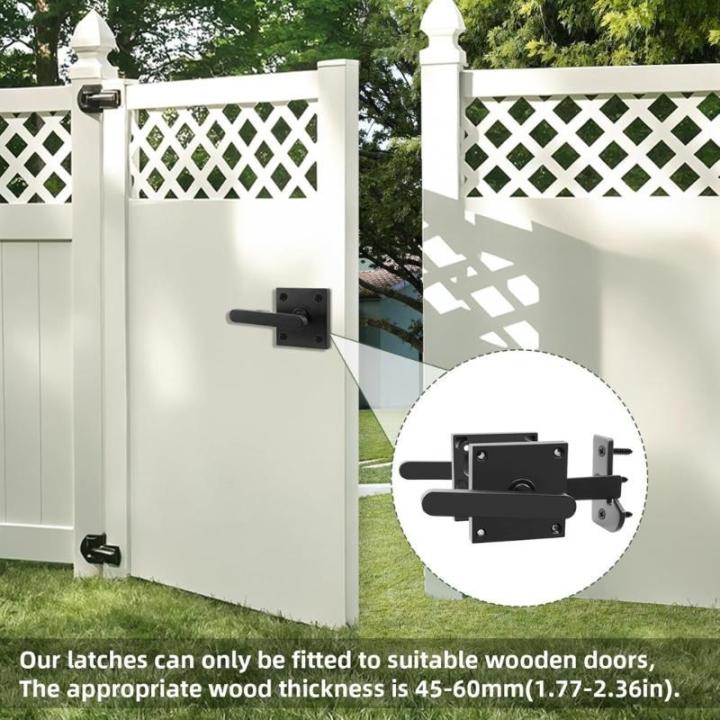 Double Side Gate Latches Swinging Door Lock Aluminum Fence Lock for ...