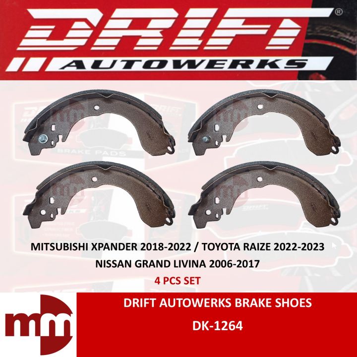 DRIFT AUTOWERKS Brake Shoe for MITSUBISHI XPANDER 2018-2022 / TOYOTA RAIZE 2022-2023 / NISSAN ...