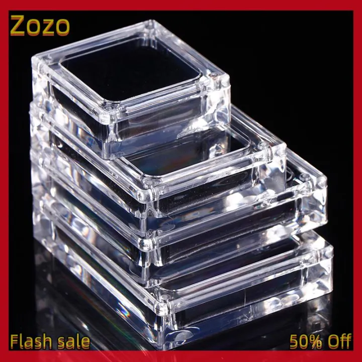 Zozo Ready Stock Acrylic Glass Top Gem Box Gemstone Diamond Display ...