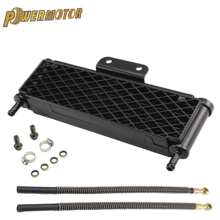Motorcycle Oil Radiator Water Cooler Kit Universal For Kawasaki Honda ...