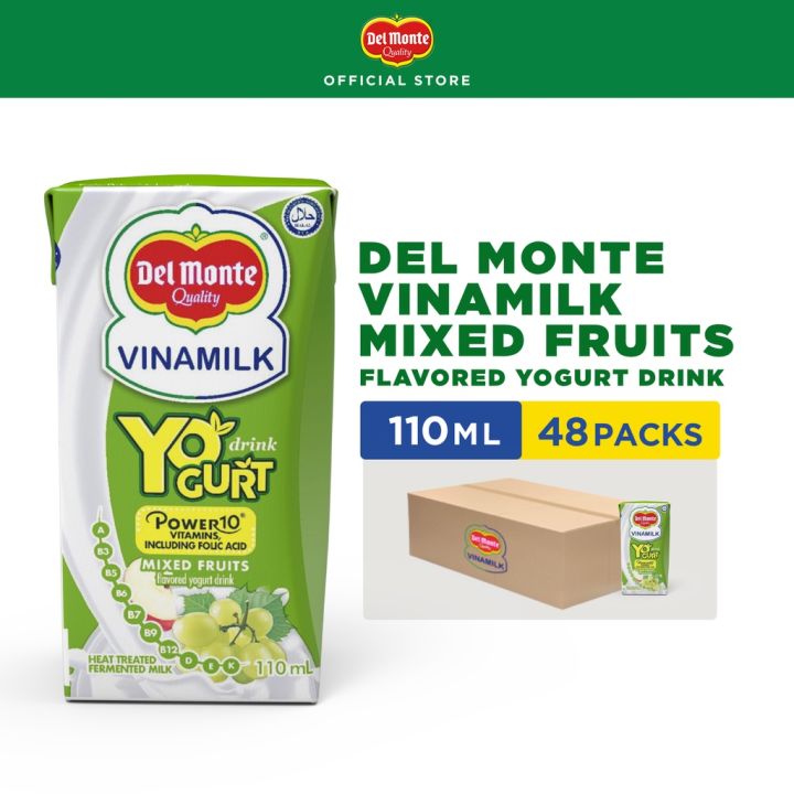 Del Monte Vinamilk YoGurt Mixed Fruits, Strawberry Drinkable Yogurt ...