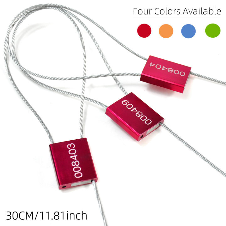 Cable Wire Seals Serial Numbered Steel Cable Seals 50PCS Tamper Proof ...