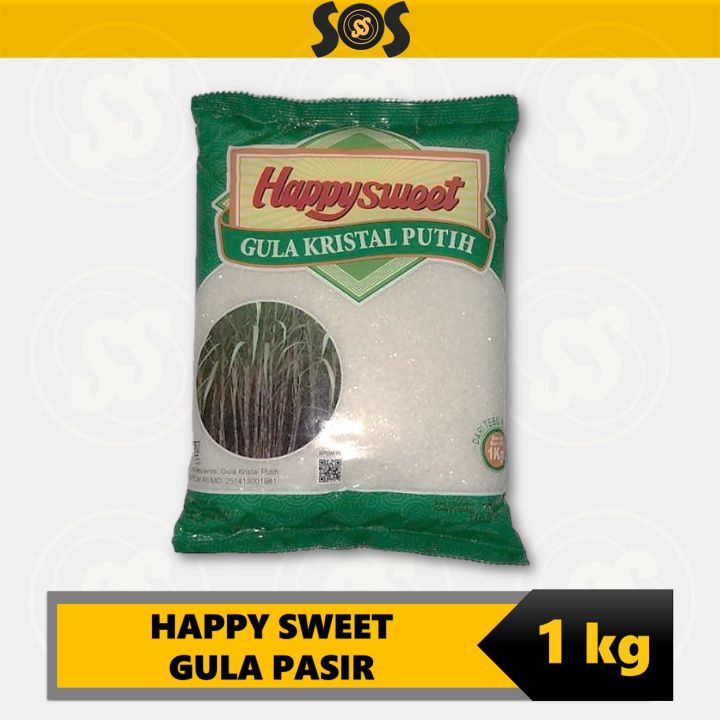 Gula Happy Sweet 1 kg Gula Pasir Premium/Gula Pasir/Gula Putih/Gula ...
