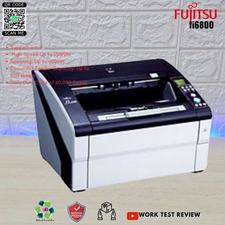 Scanner A3 Premium Fujitsu Fi-6800 High Speed Tray 500 Lembar 130 Ppm ...