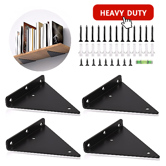 [miniHouse] Heavy Duty Invisible Wall Shelf Bracket / L Bracket Dinding ...