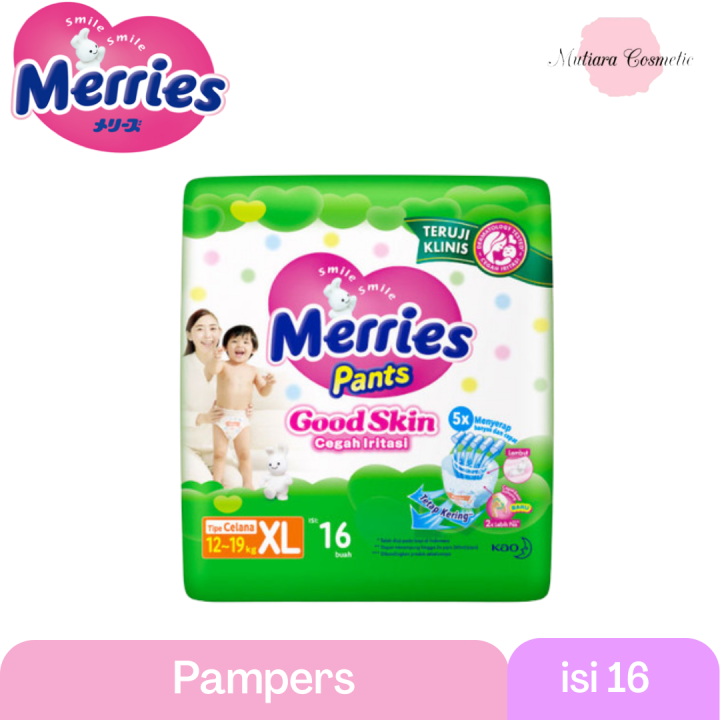 Merries Pants Good Skin Cegah Iritasi XL isi 16 | Pampers | Lazada ...