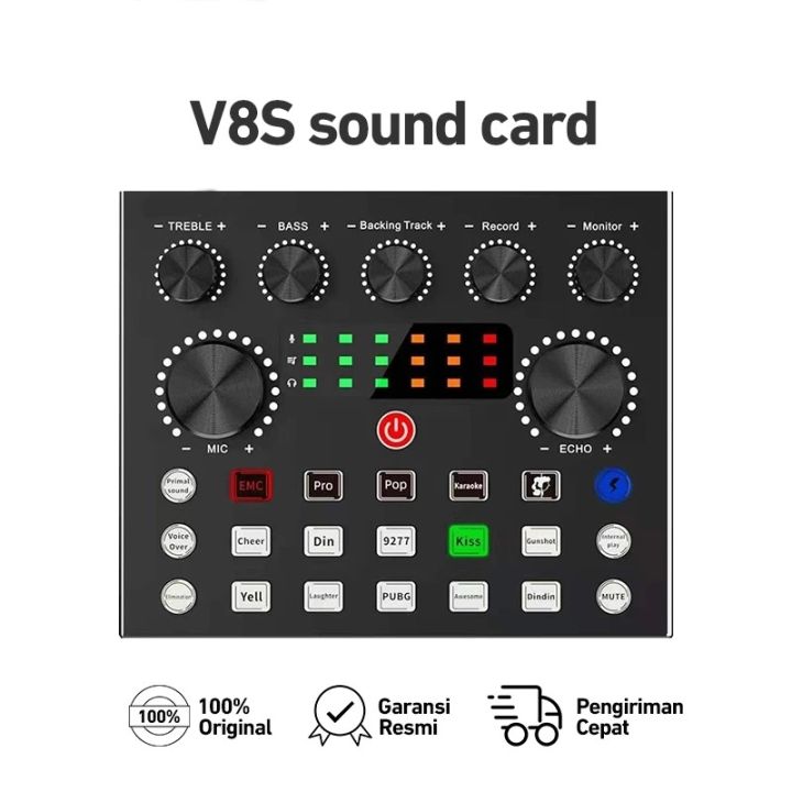 SOUND CARD V8S BLUETOOTH AUDIO USB EXTERNAL / LIVE MIXER AUDIO V8S | Lazada Indonesia