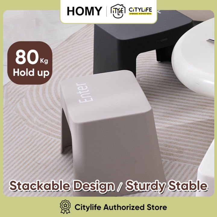 Citylife Sturdy Stackable Short Stool Kitchen Sitting Stool Bathroom ...