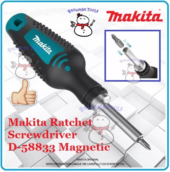 MAKITA D-58833 MAGNETIC RATCHET SCREWDRIVER RACHET RATCHETING HIGH ...