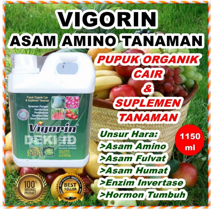 Pupuk Asam Amino Fulvat Humat Tanaman Vigorin 1 Liter Aminosan Organik ...