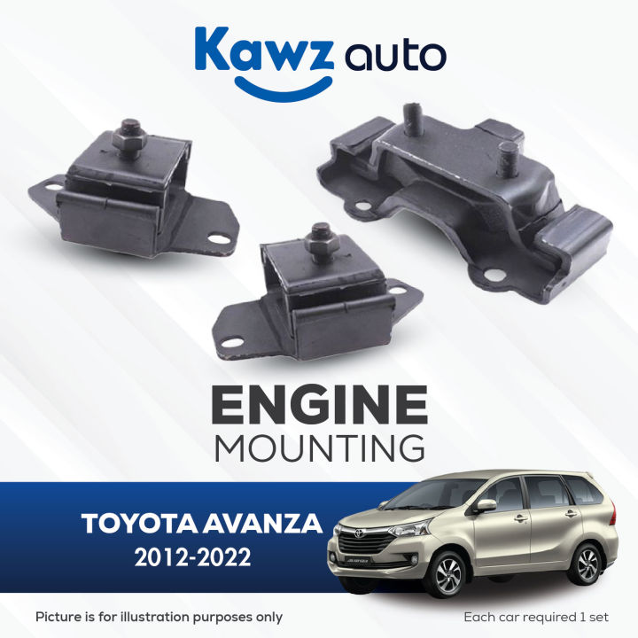 KAWZ TOYOTA AVANZA (2012-2022) ENGINE MOUNTING - [SET] | Lazada