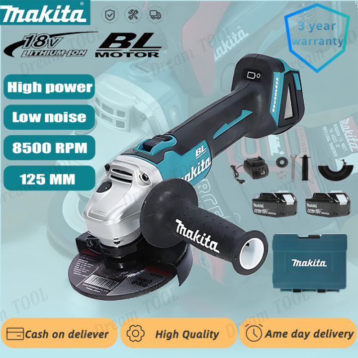 Makita Cordless Angle Grinder Heavy Duty Rechargeable Multifunctional Cutting Machine Portable ...