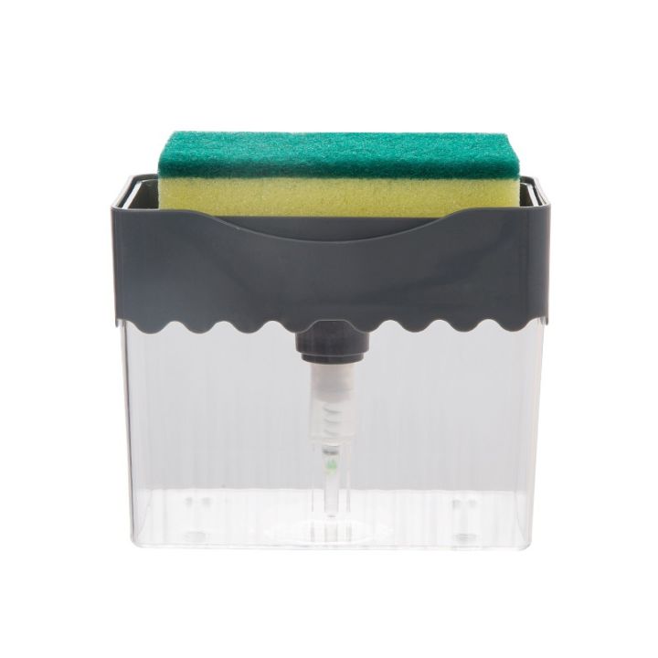Kitchen Dish Wash Dispenser Sponge Holder Dishwash Liquid Soap ...